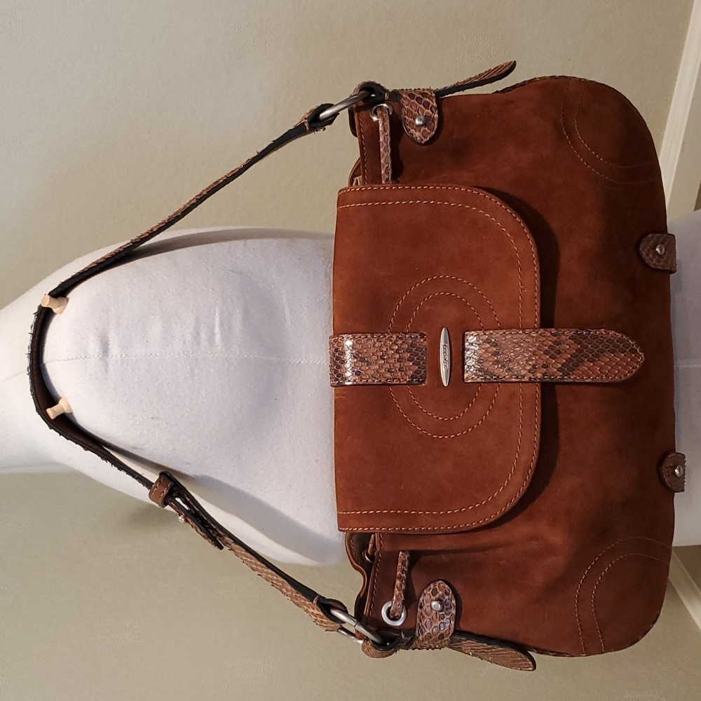 Rare Schedoni Luxury Italian Suede & Snakeskin Leathe… - Gem